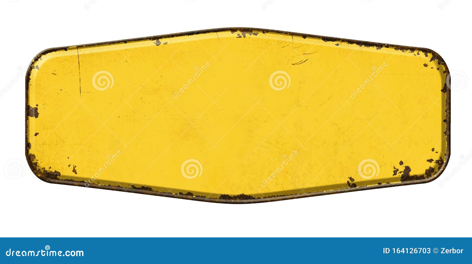 Empty Vintage Tin Sign on a White Background Stock Illustration ...