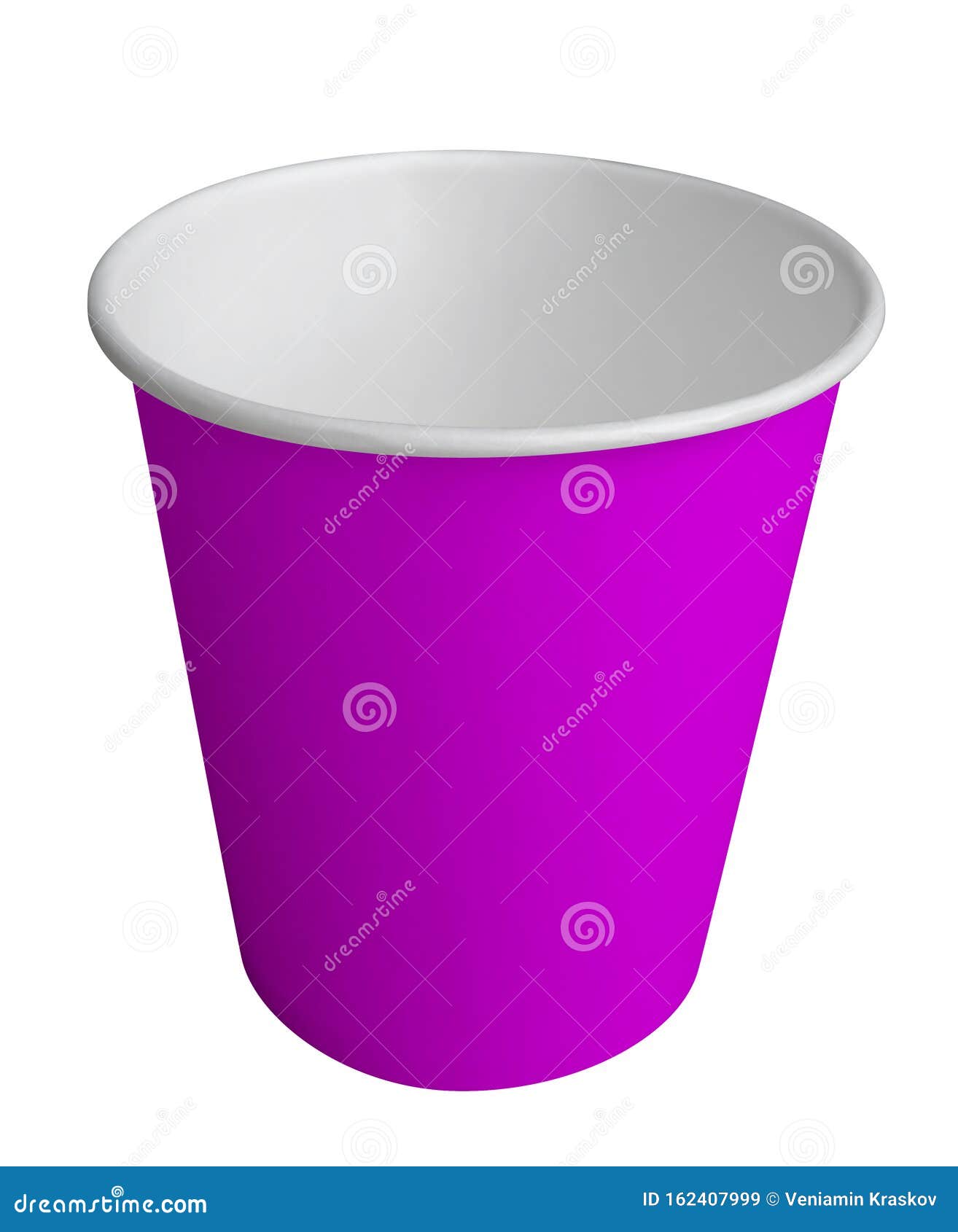 Empty violet paper cup stock image. Image of beverage - 162407999