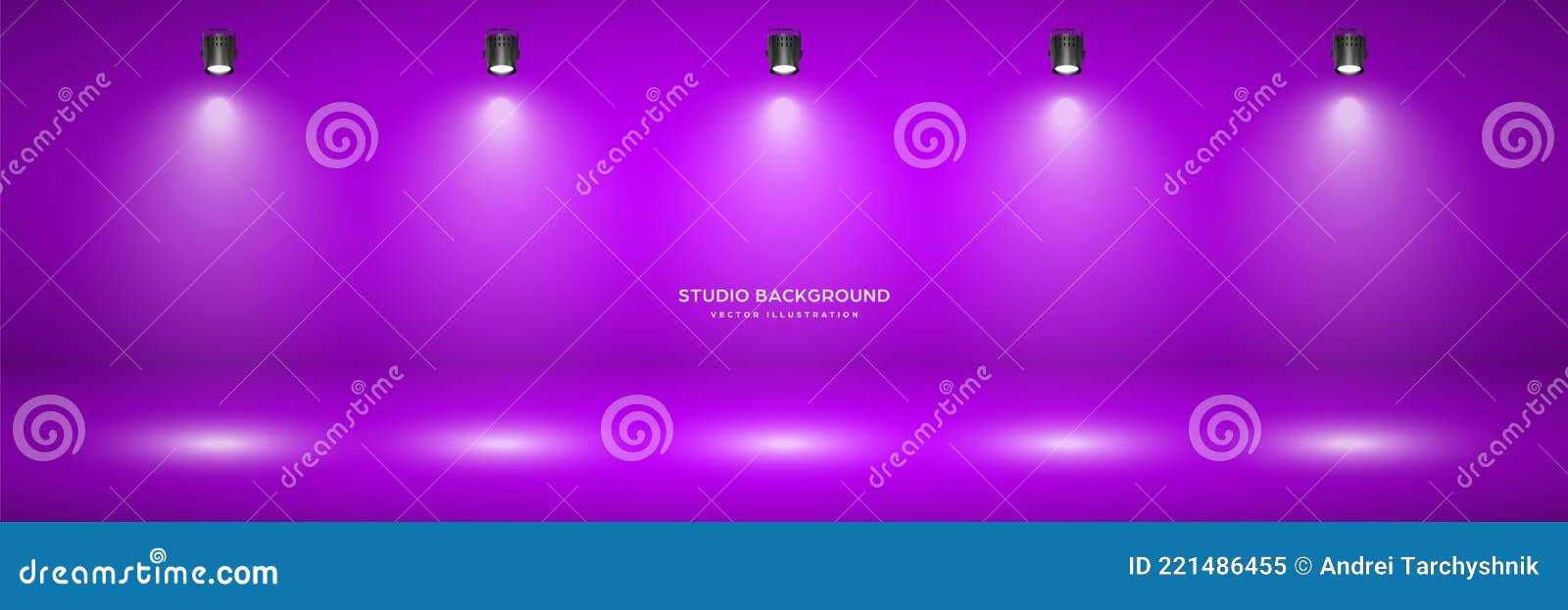 Empty Violet Studio Abstract Background with Spotlight Effect. Product ...