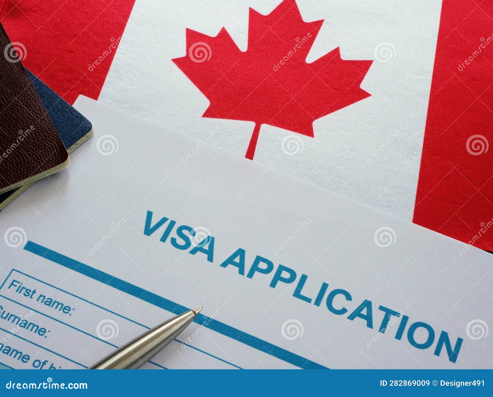 Canada Visa Application Form Checklist Editorial Photo | CartoonDealer ...