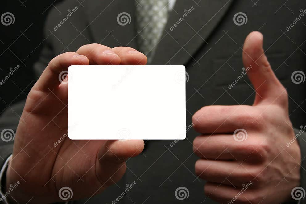 Empty visiting card stock image. Image of hand, presentation - 473507