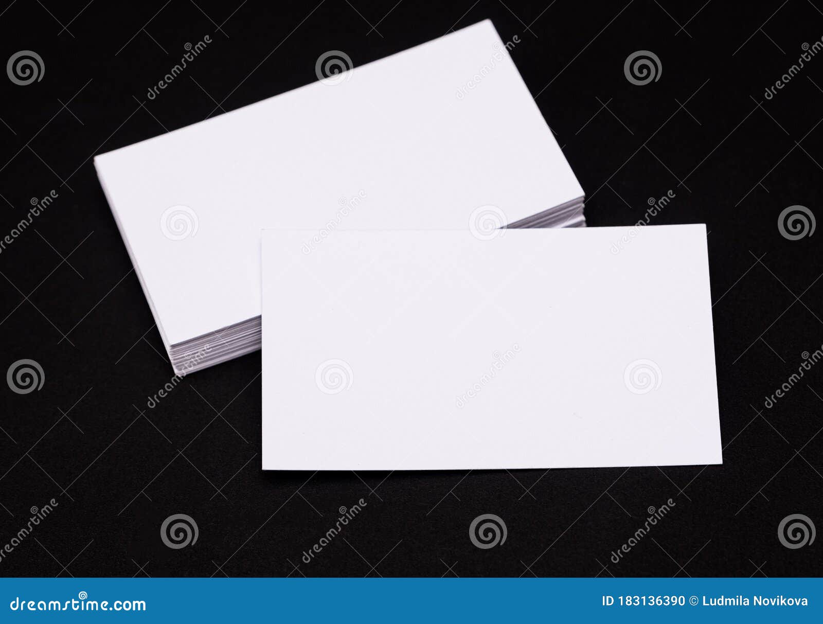 Empty Visiting Cards for Mock-up Stock Photo - Image of background ...