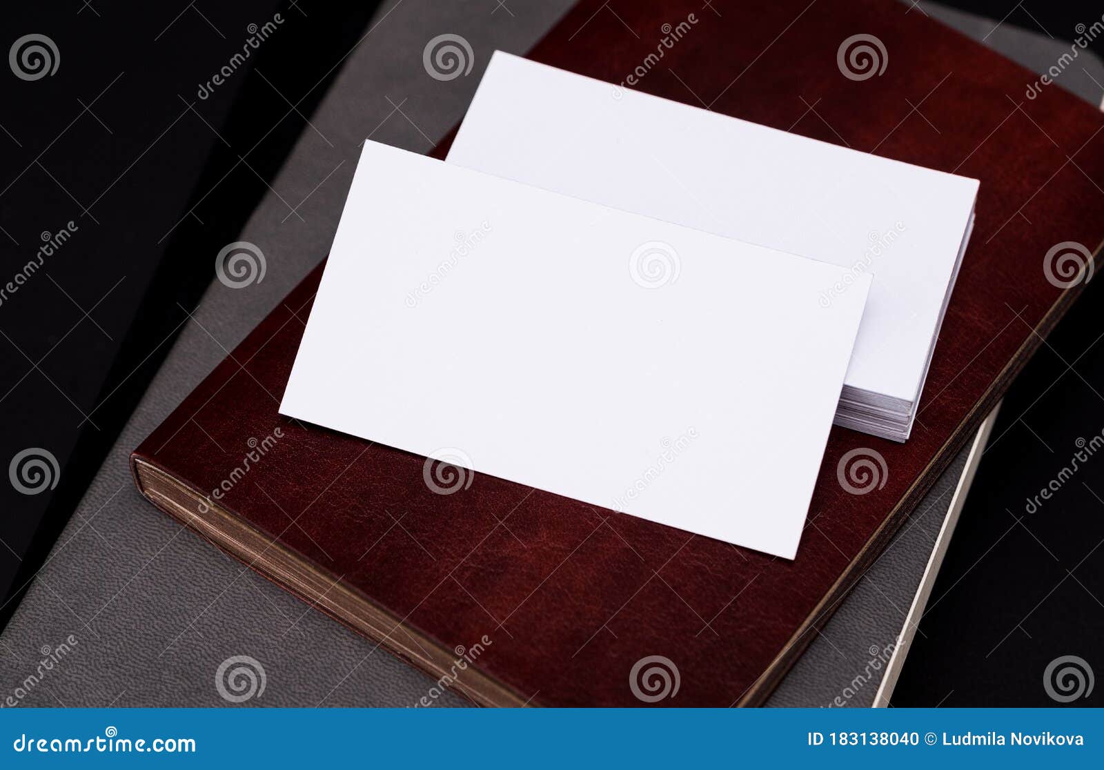 Empty Visiting Cards for Mock-up Stock Photo - Image of white, card ...