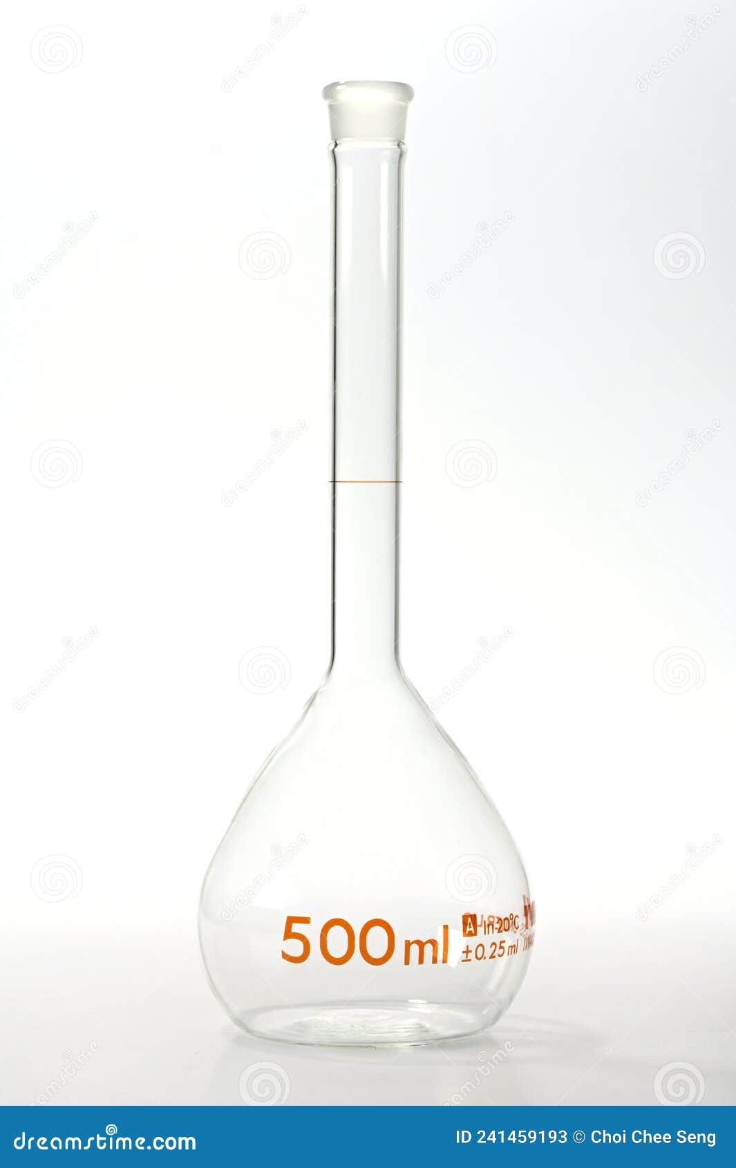 Volumetric Flask And Beakers With Different Types Of Indicators Stock ...