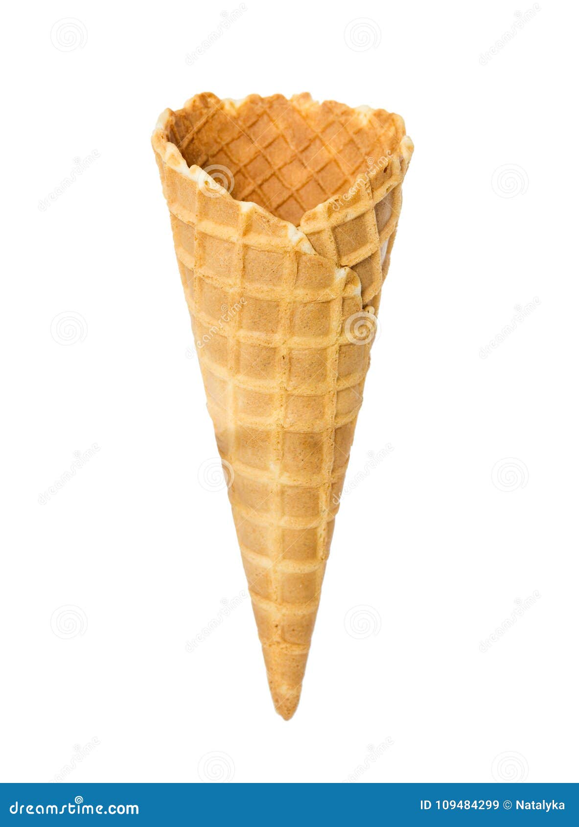 Empty Wafer Cone for Ice Cream Stock Image - Image of dessert, single ...