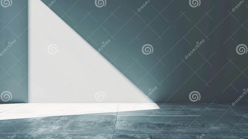 Empty Wall with Light Shadow Minimalist Stock Illustration ...