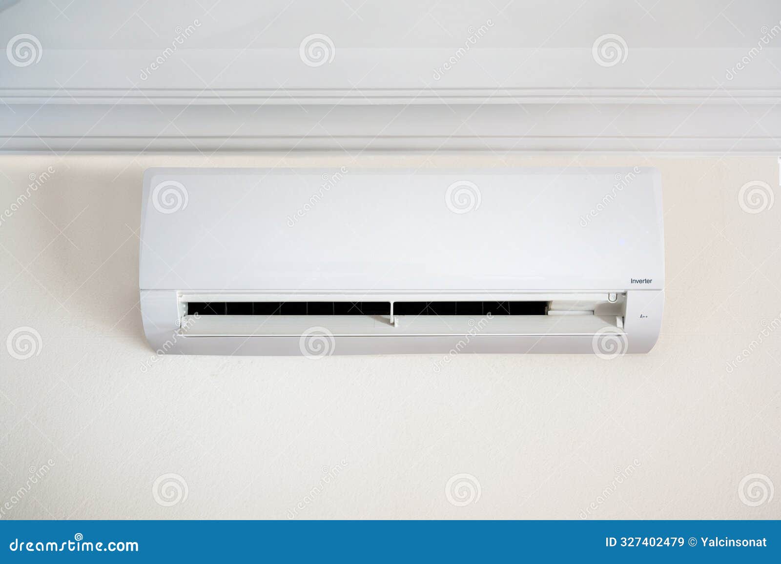 Empty Wall Mounted White Color Inverter Air Conditioner Stock Image ...