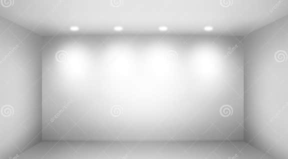 Empty Wall in a Room with Light Spots Stock Illustration - Illustration ...