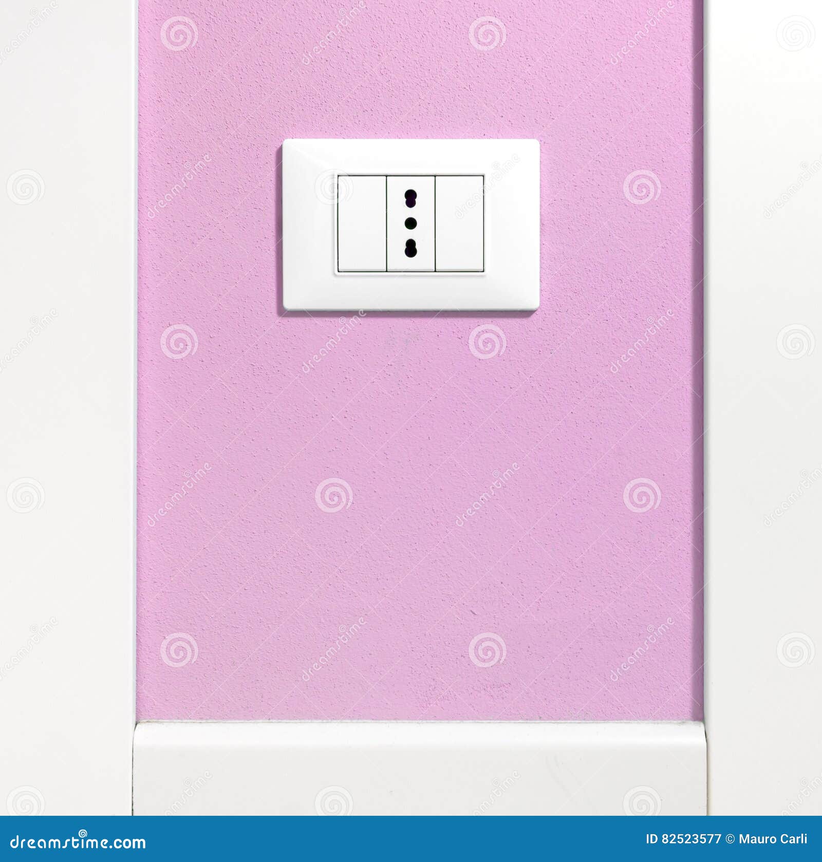 Empty Wall Socket on a Purple Wall Stock Image - Image of rectangular ...