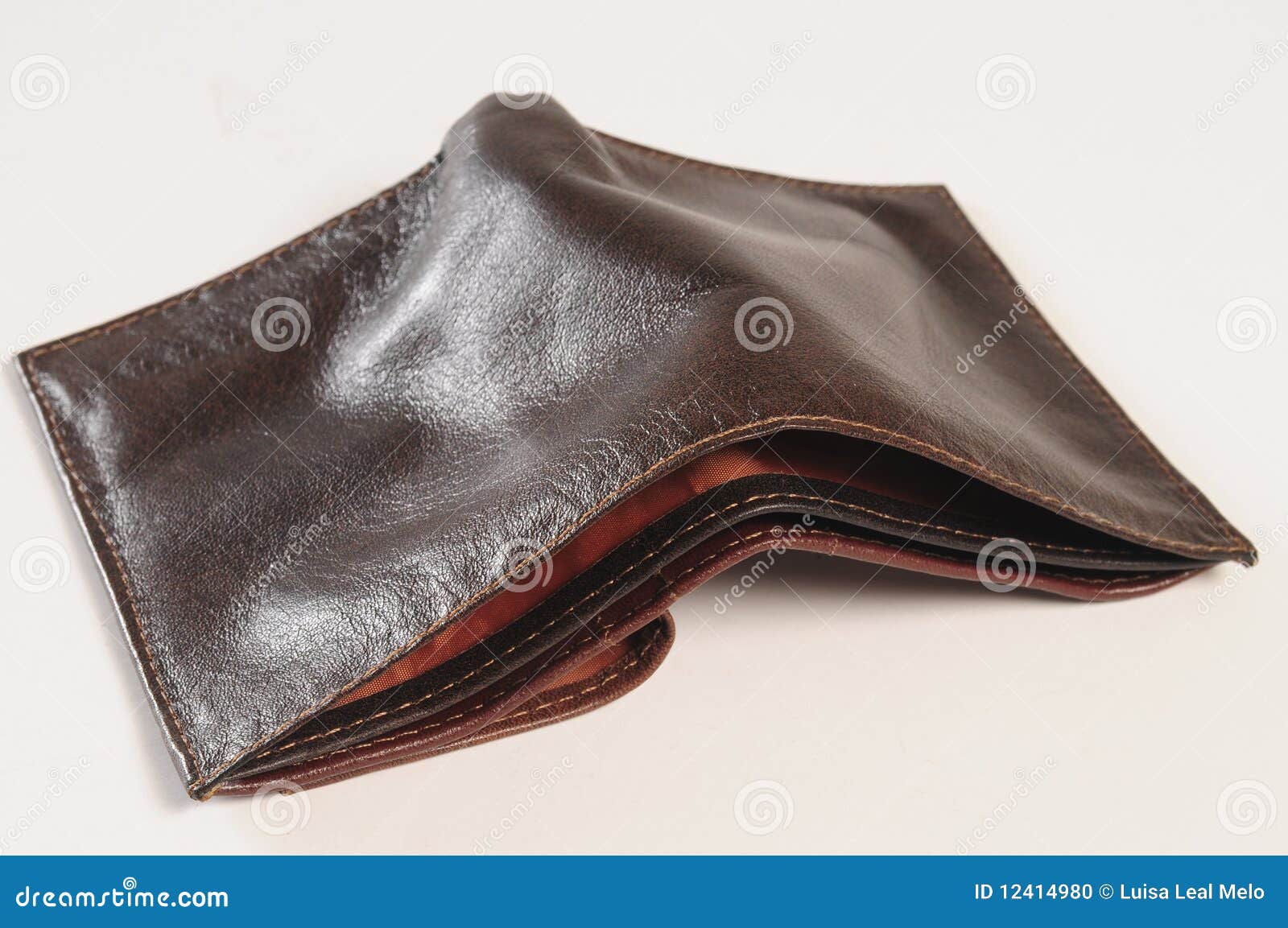 Empty wallet. stock photo. Image of studio, leather, case - 12414980