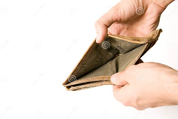 Empty wallet stock image. Image of brown, spending, expenses - 12663075
