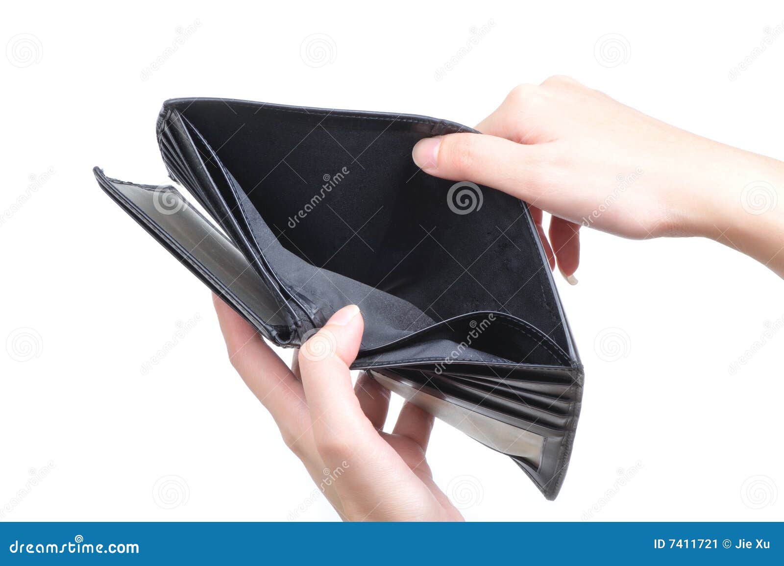 Empty wallet stock image. Image of isolation, black, wallet - 7411721