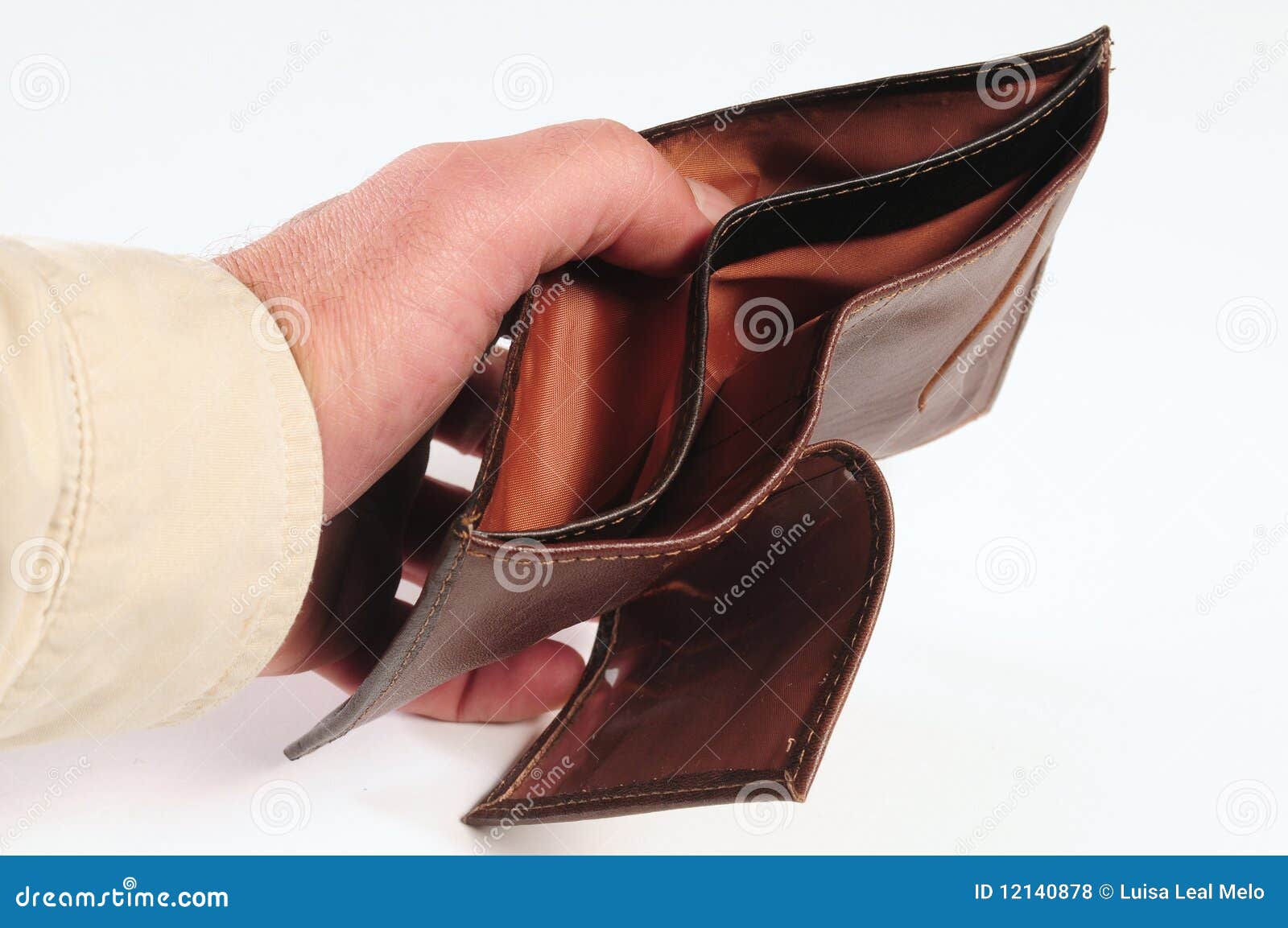 Empty Wallet. Finance Concept Stock Photo - Image of cash, opening ...