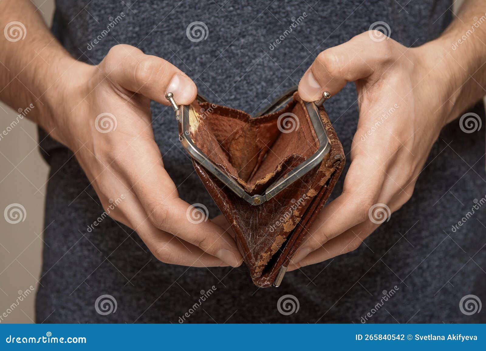 An Empty Wallet in the Hands of a Young Man, the Concept of Bankruptcy ...