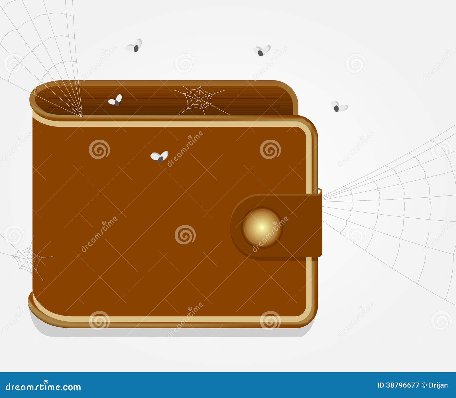 Empty wallet stock vector. Illustration of graphic, economic - 38796677