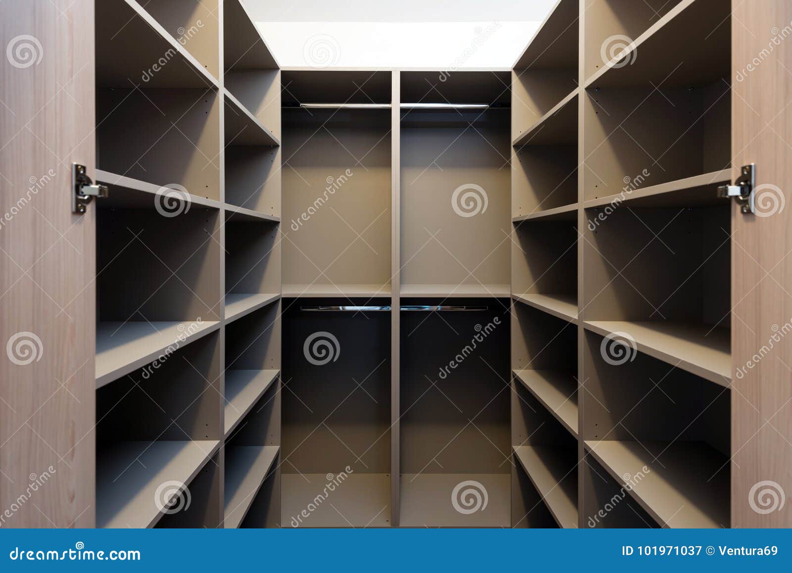 Empty wardrobe in house stock image. Image of checkroom - 101971037