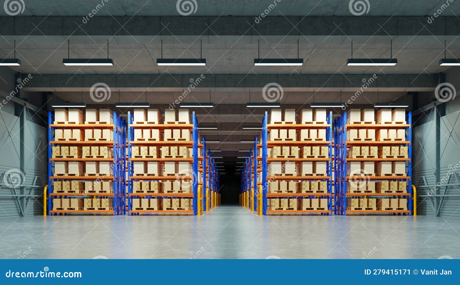 Empty Warehouse in Logistic Center,Warehouse for Storage and ...