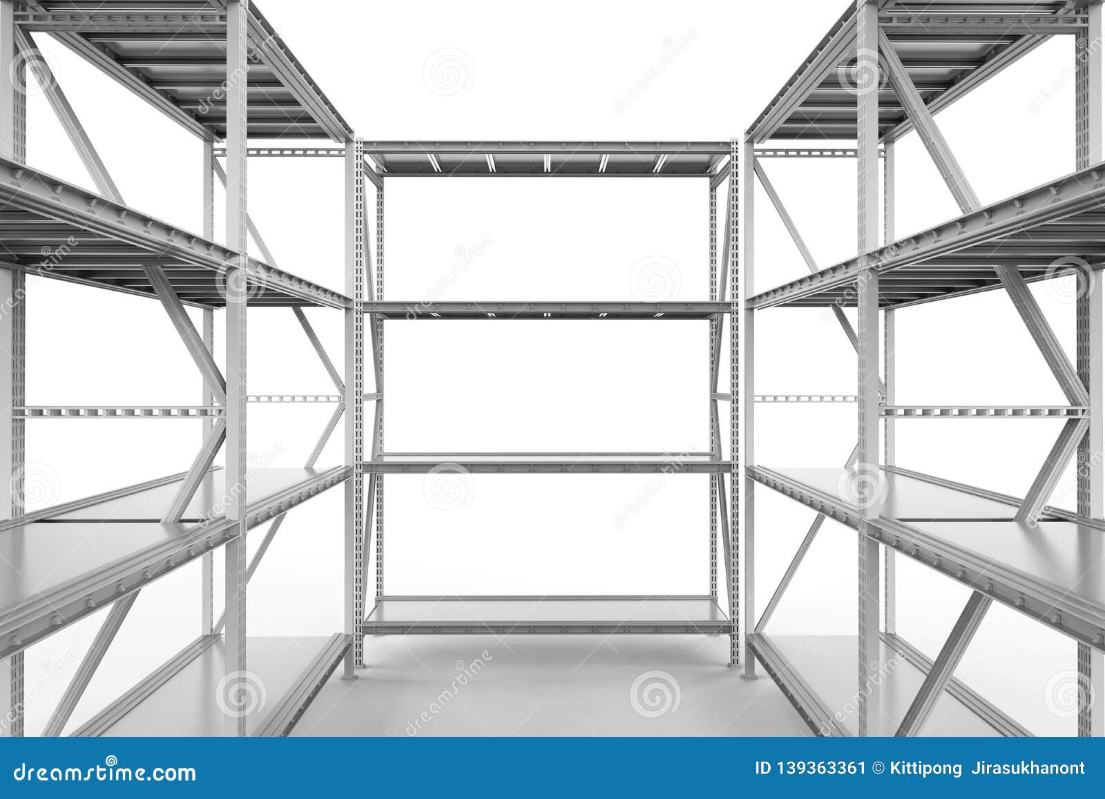 Empty warehouse rack stock illustration. Illustration of isolated ...