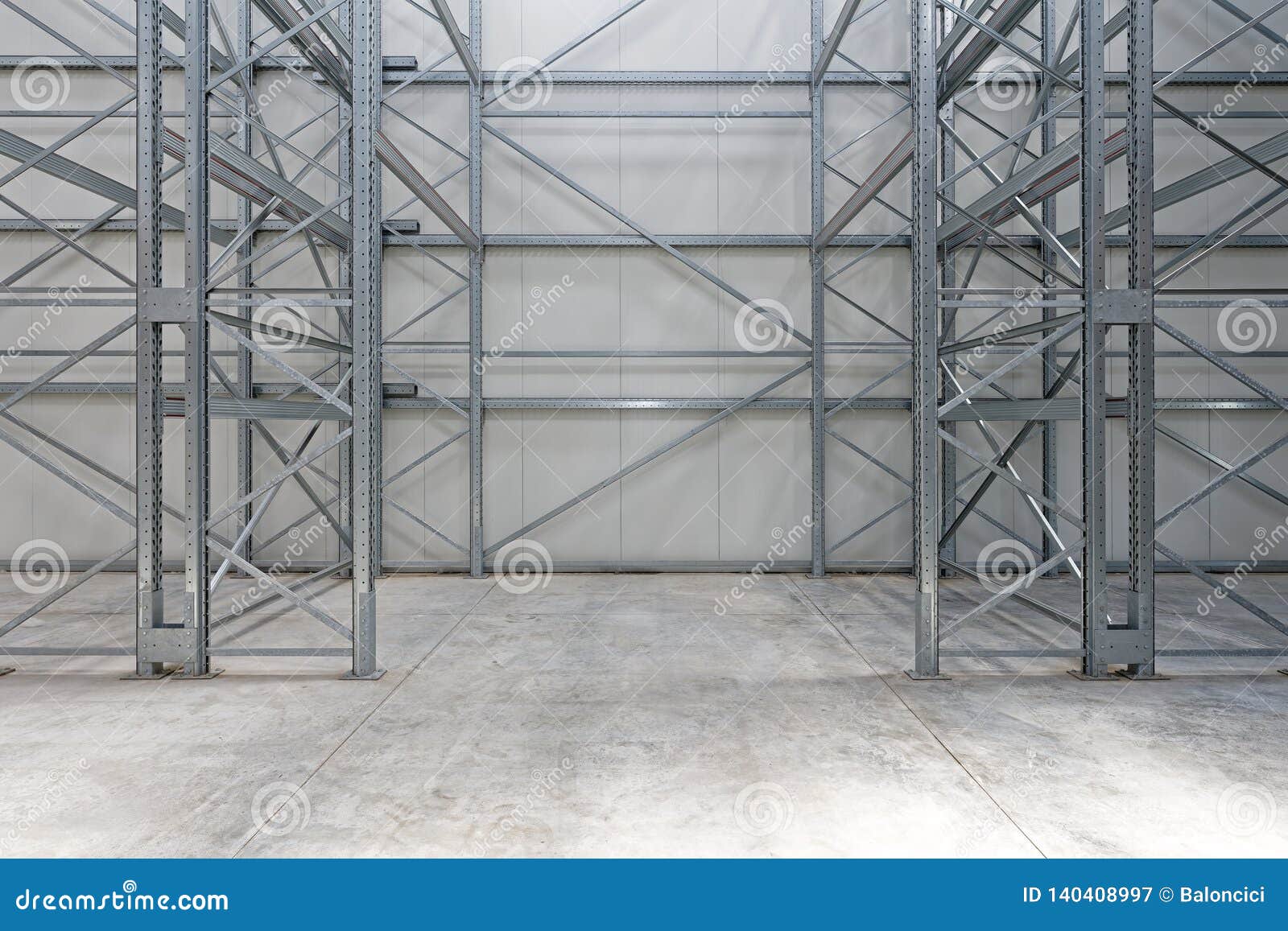 Empty Warehouse stock image. Image of shelving, racks - 140408997