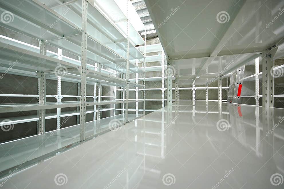 Empty Warehouse, Storage Racks Stock Image - Image of rows, logistics ...