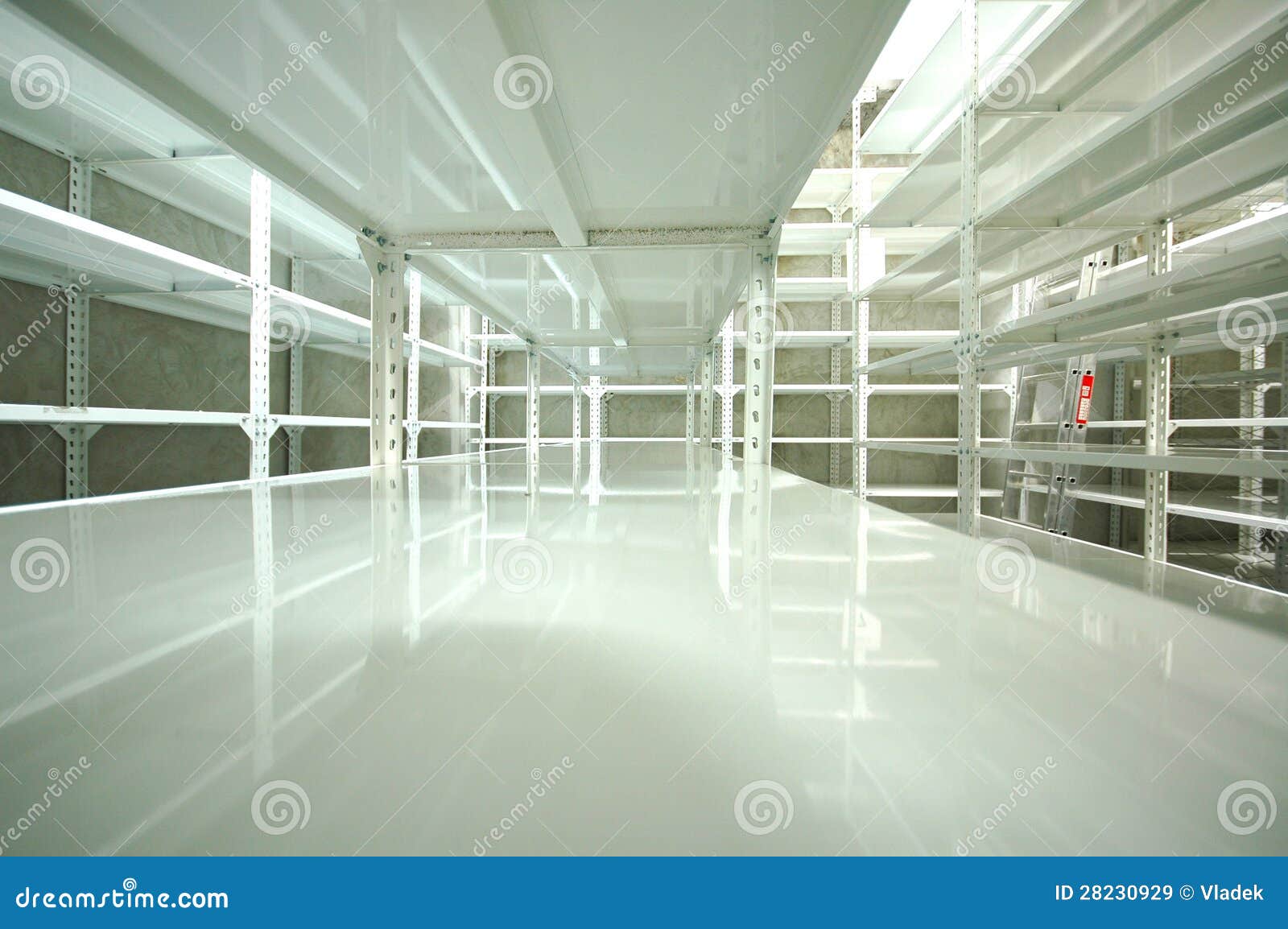 Empty Warehouse, Storage Racks Stock Image - Image of cargo, archive ...