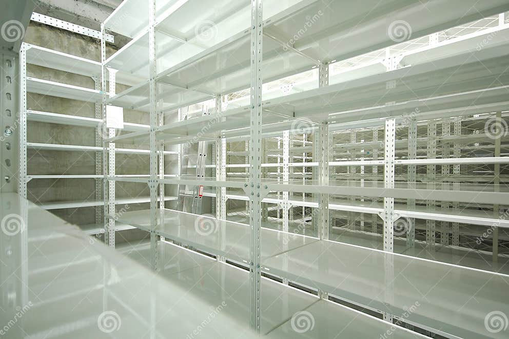 Empty Warehouse, Storage Racks Stock Photo - Image of stacks, file ...