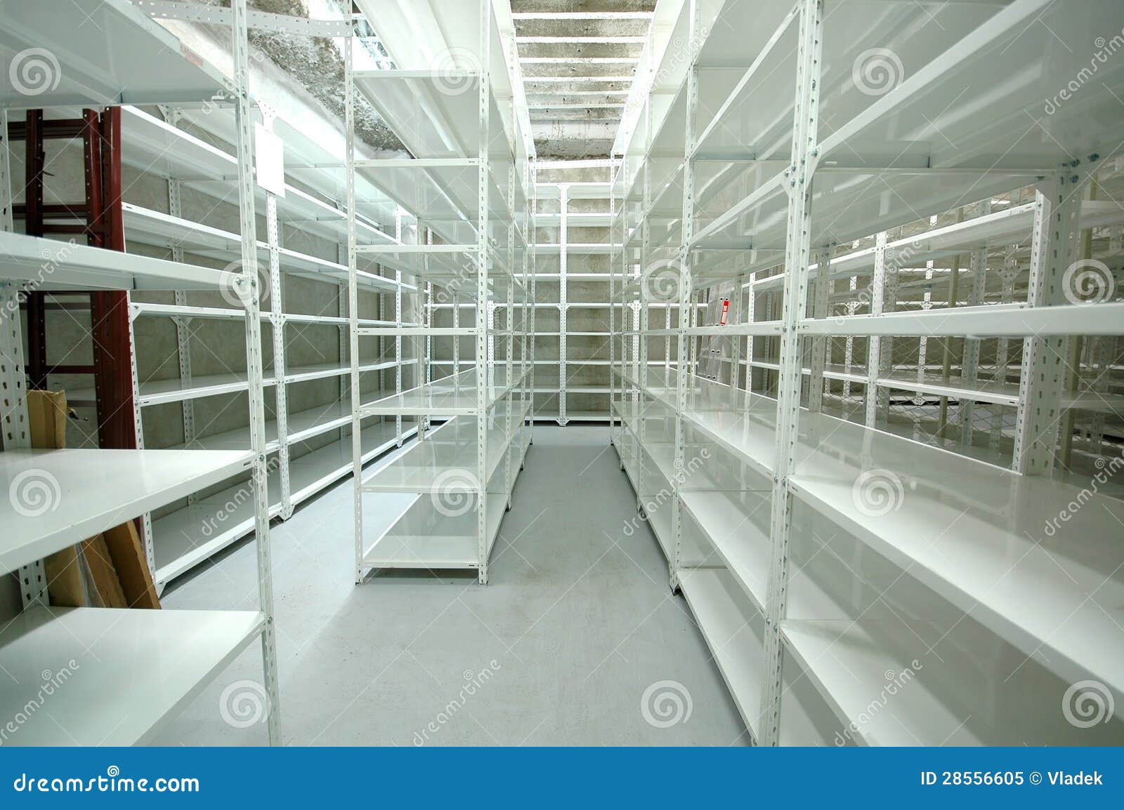 Empty Warehouse, Storage Racks Stock Image - Image of store, industrial ...