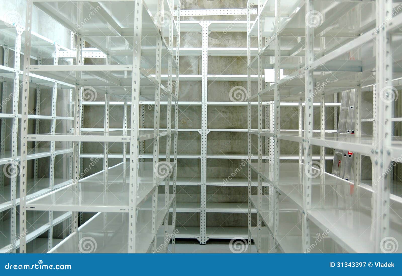Empty Warehouse, Storage Racks Stock Image - Image of metal, shipping ...