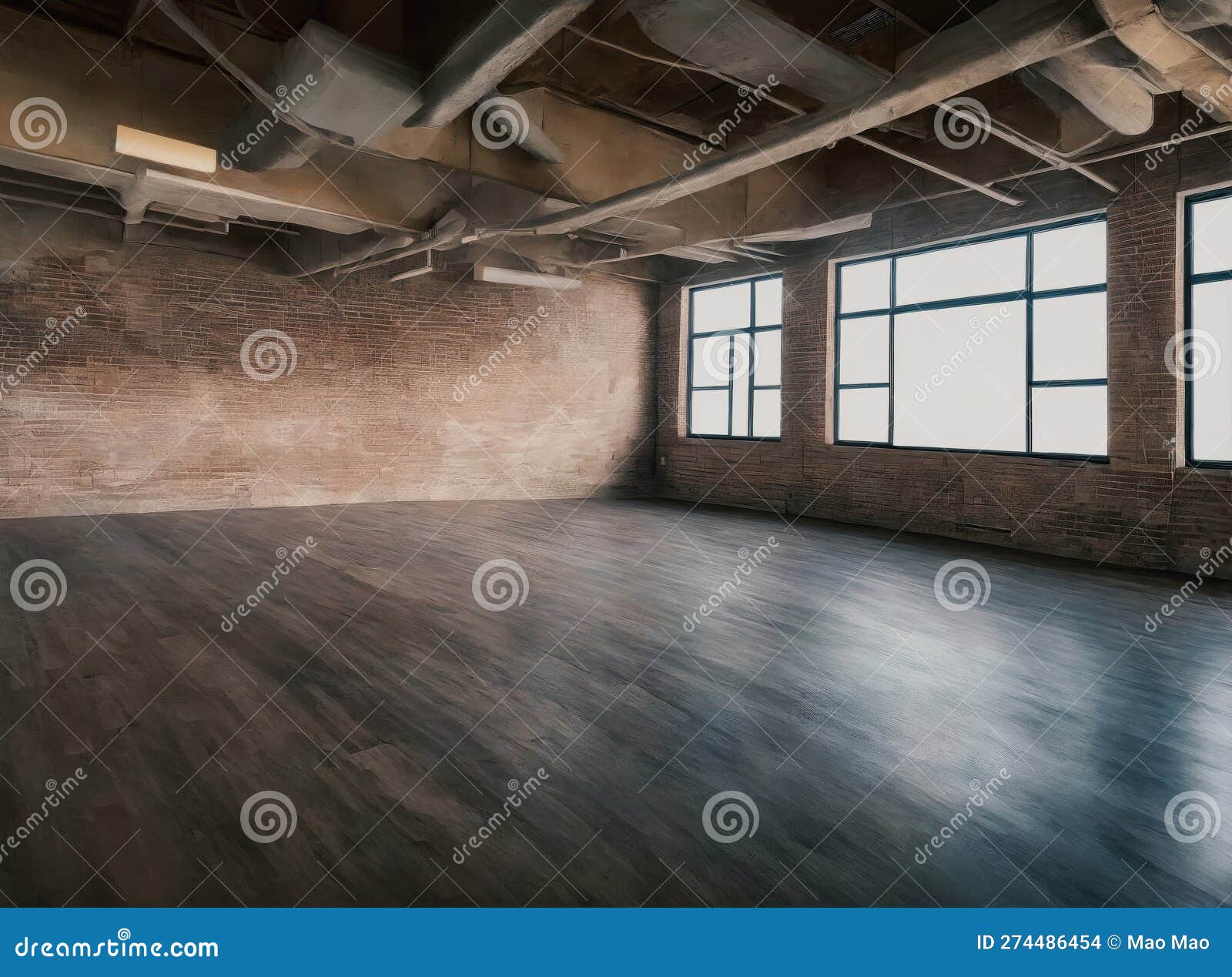 Empty Warehouse Wall or Commercial Area, Industrial Background Stock Illustration - Illustration ...