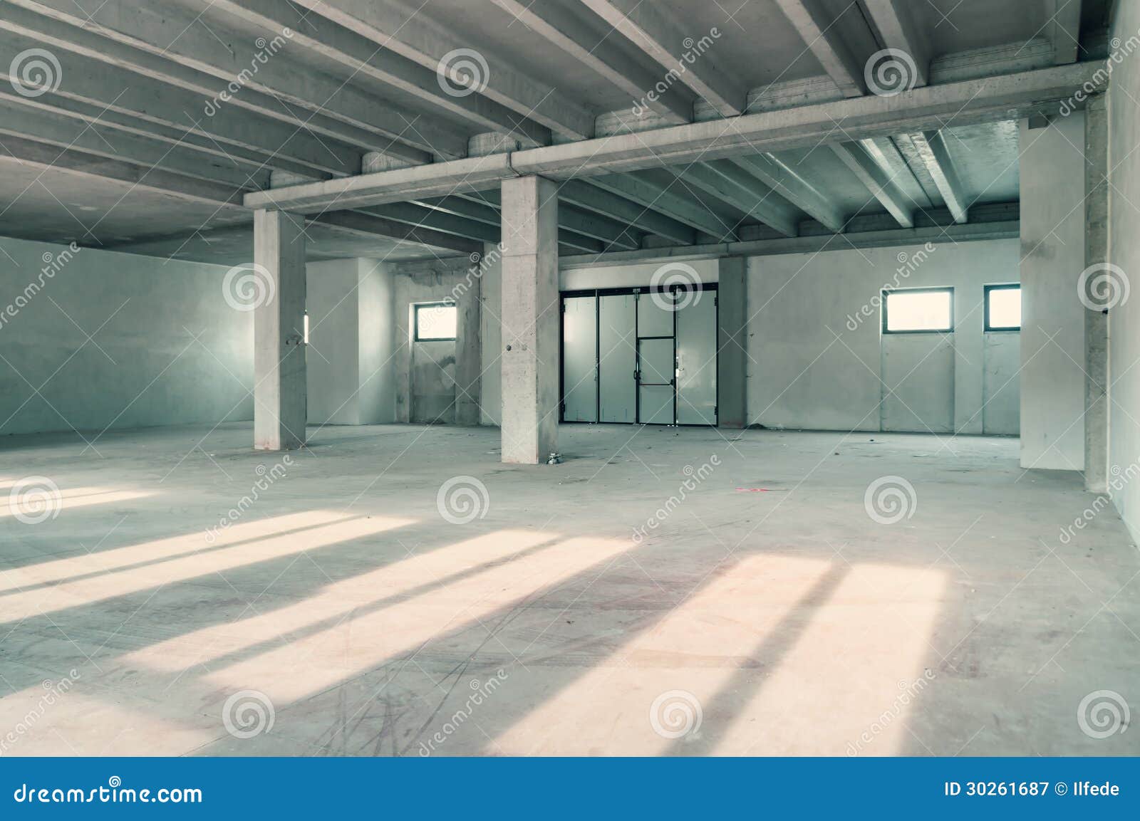 Empty Warehouse Wall