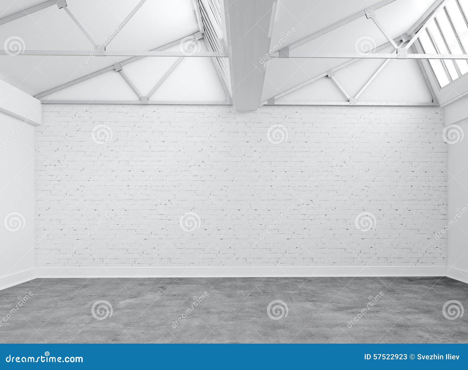 Empty Warehouse stock image. Image of ground, roof, bricks - 57522923