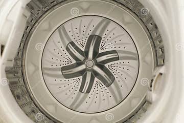 Empty Washing Machine Top View Stock Image - Image of metal, textile ...