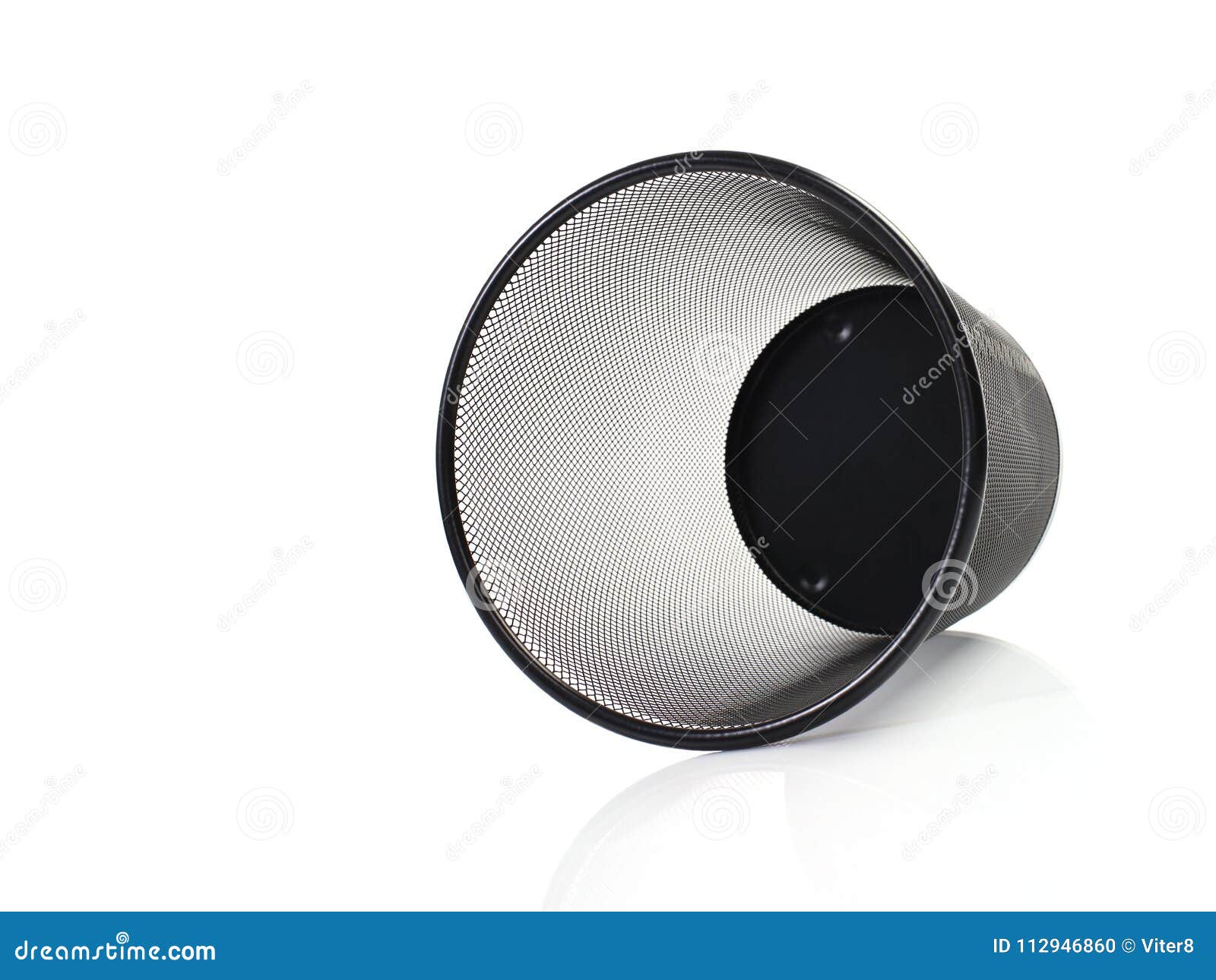 Empty Wastepaper Backet Isolated on White Stock Photo - Image of ...