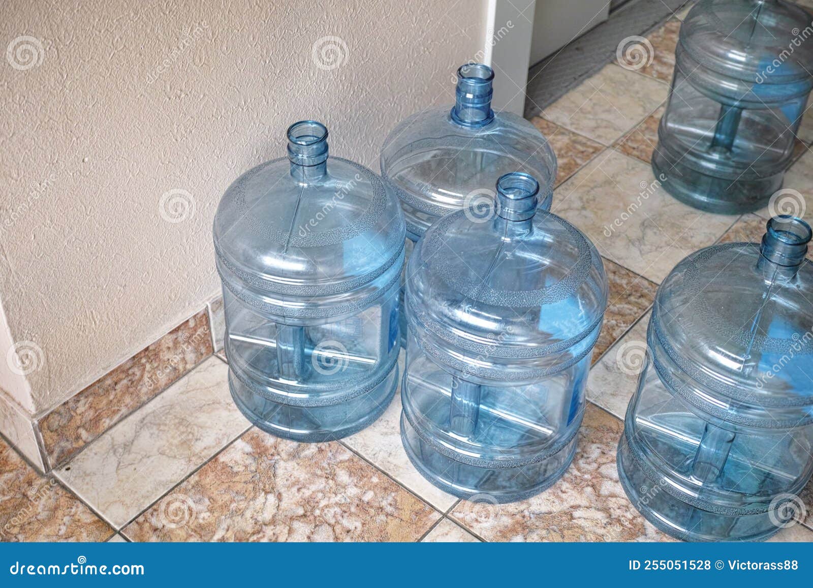Empty water bottles stock photo. Image of aqua, delivery - 255051528