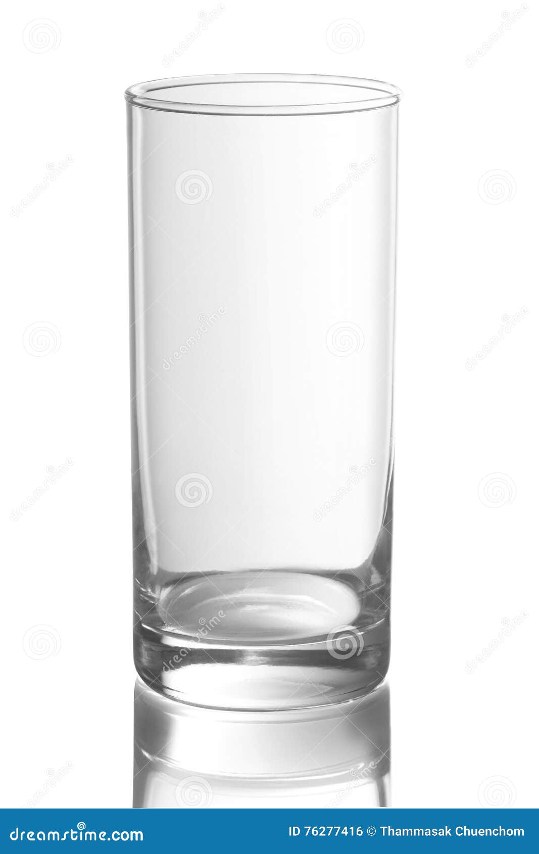 Empty Water Glass. stock photo. Image of white, shape - 76277416