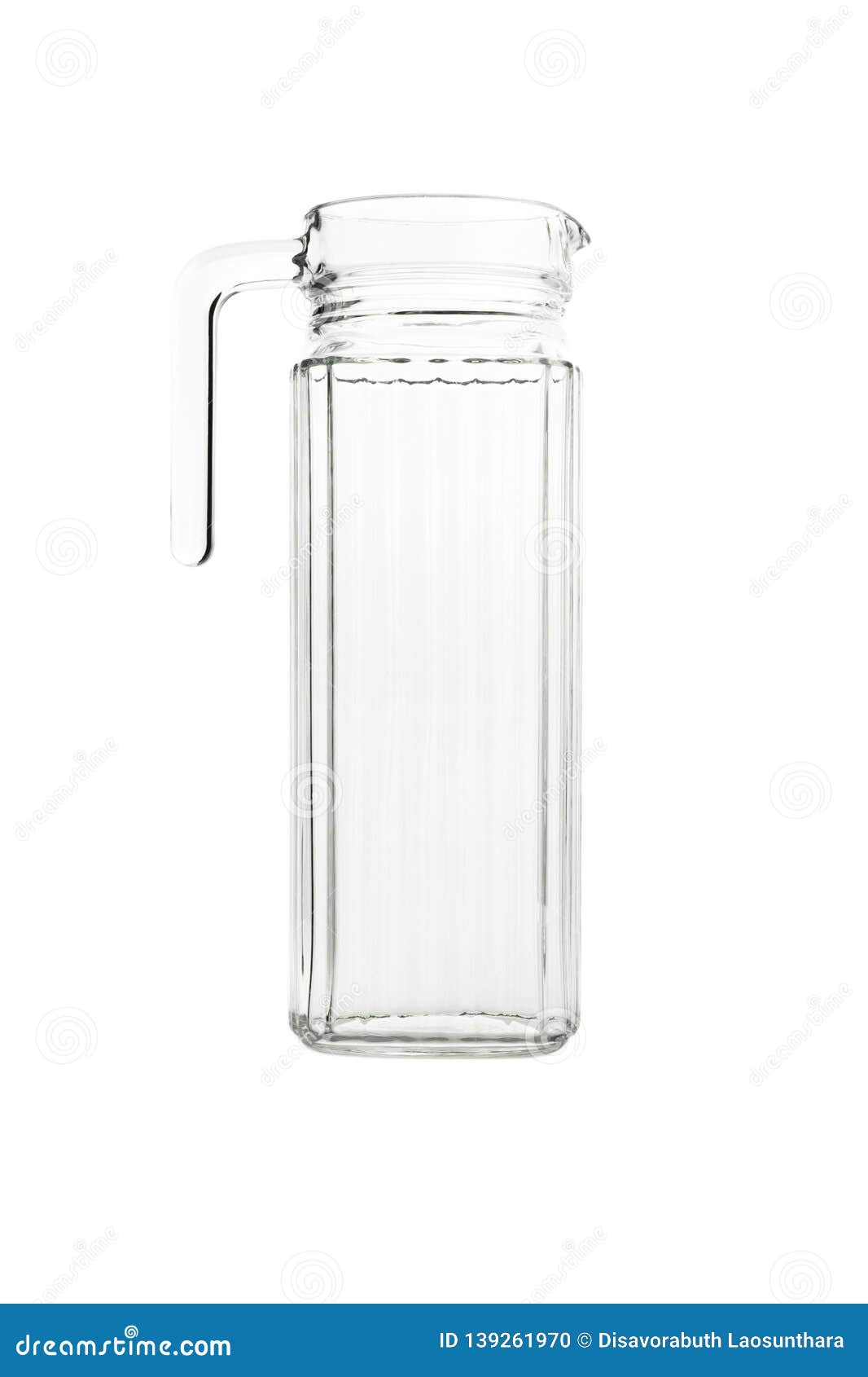 Empty Water Pitcher Glass Isolated Stock Photo - Image of closeup ...