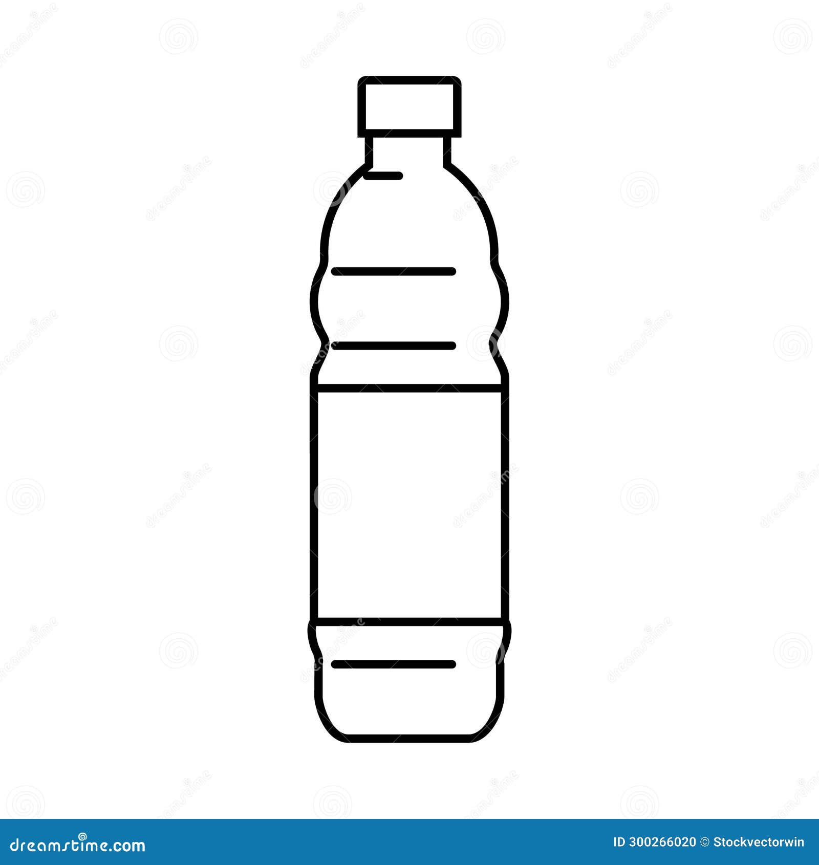 Empty Water Plastic Bottle Line Icon Vector Illustration Stock Vector ...