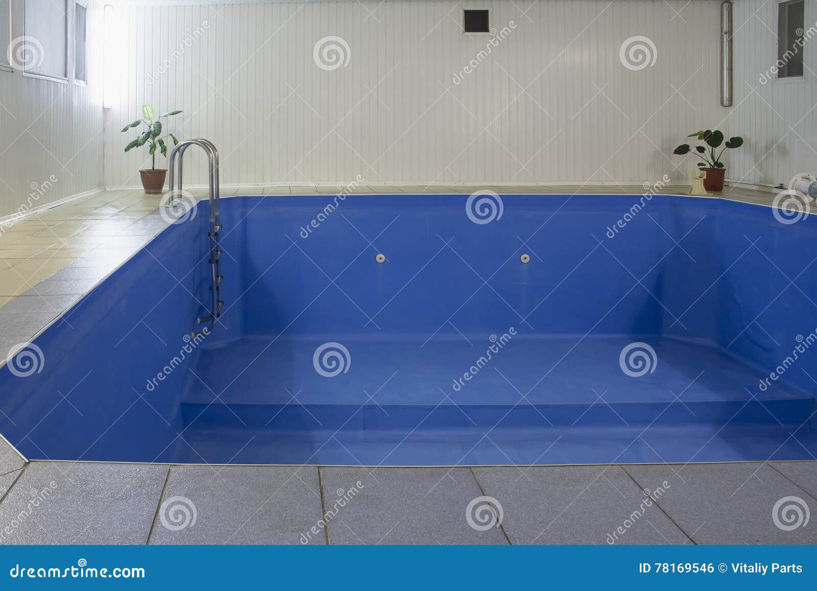 Empty water pool stock photo. Image of cleaning, blue - 78169546