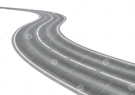Empty weaving road stock illustration. Illustration of traffic - 13165375