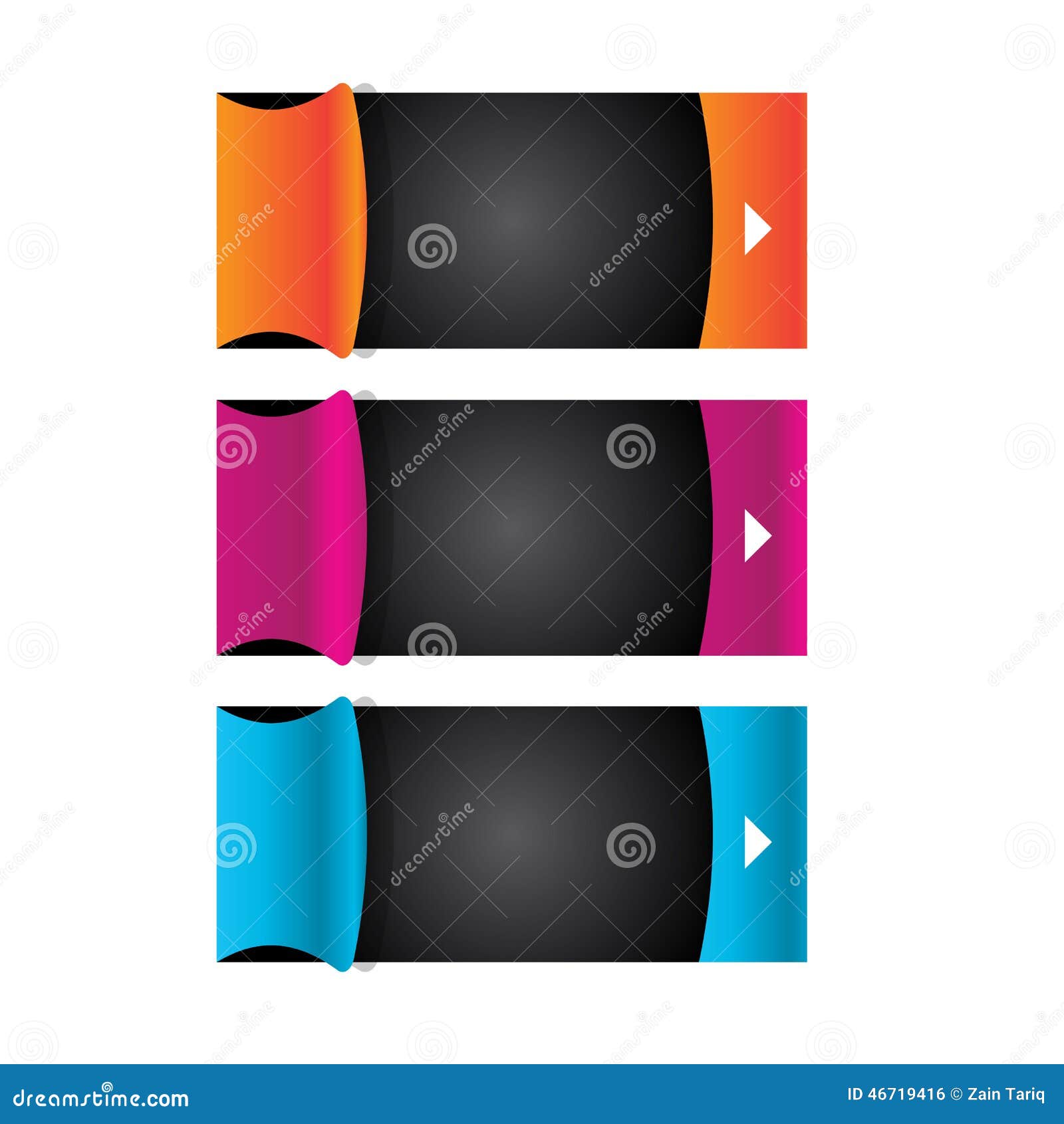 Empty Web Banner for Your Advertisement Stock Vector - Illustration of ...