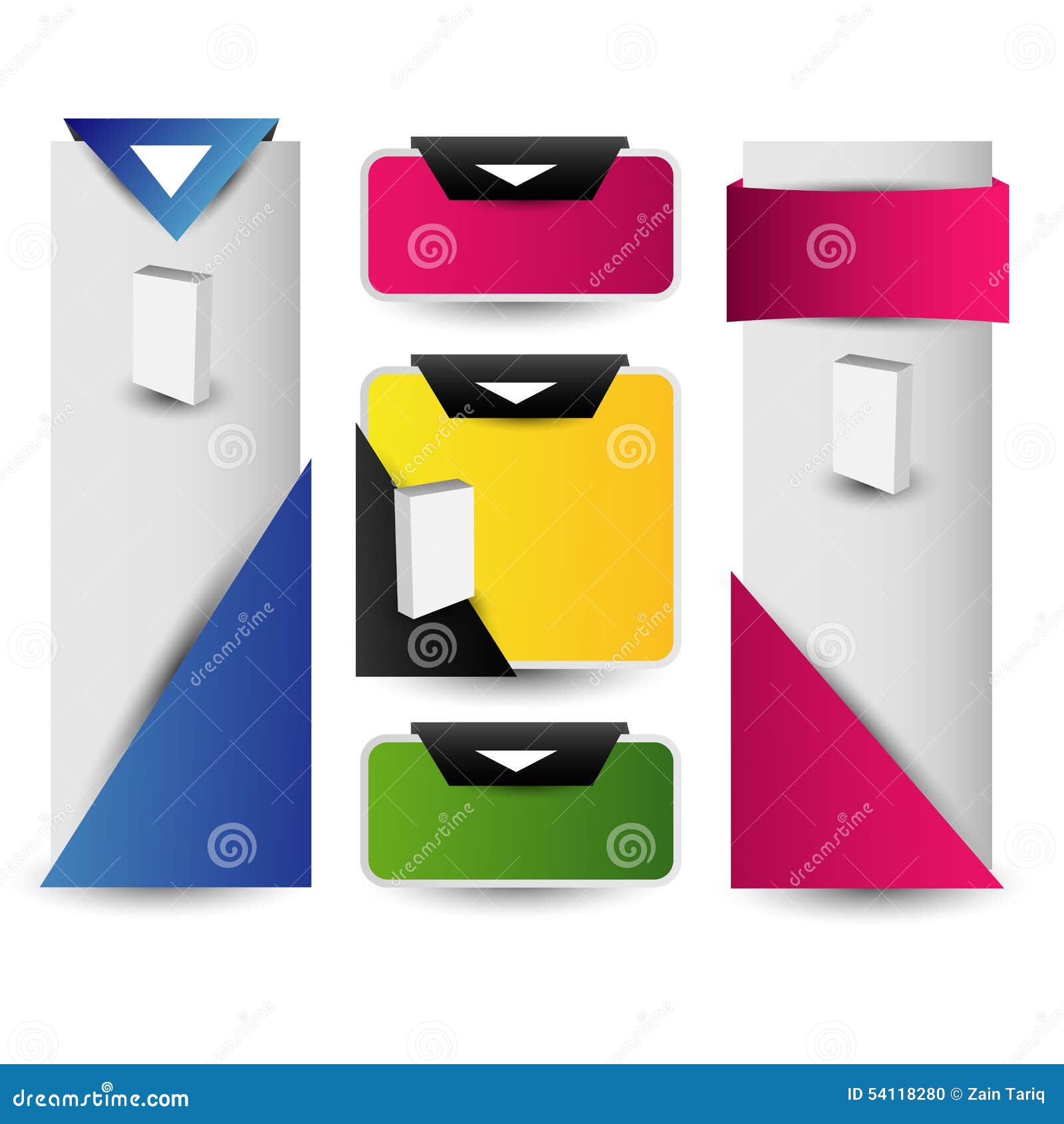 Empty Web Banners,labels,header or Tags for Your Advertisement Stock ...