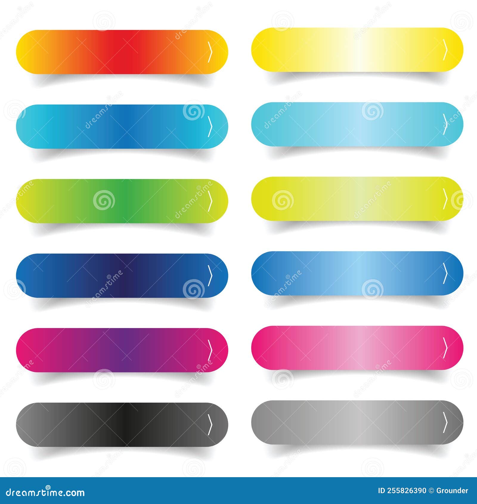 Empty Web Button Set Vector Stock Vector - Illustration of blue, banner ...
