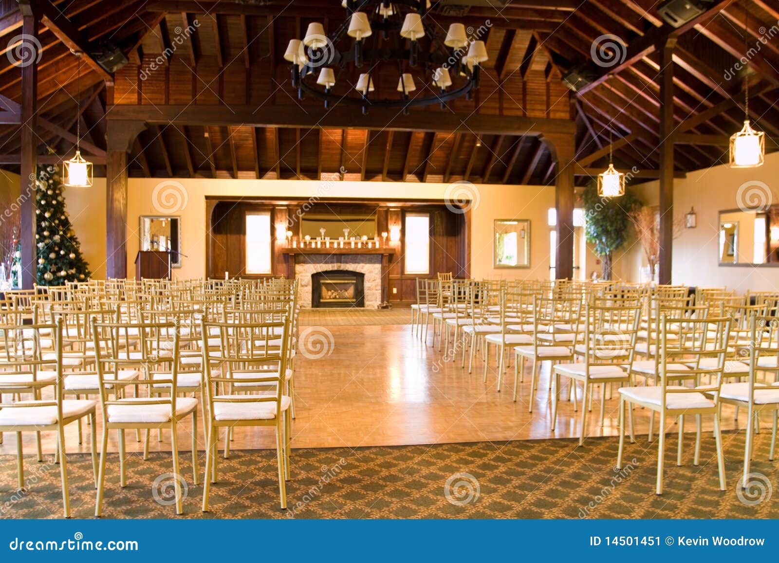 Empty Wedding Reception Hall Stock Image - Image of color, tree: 14501451