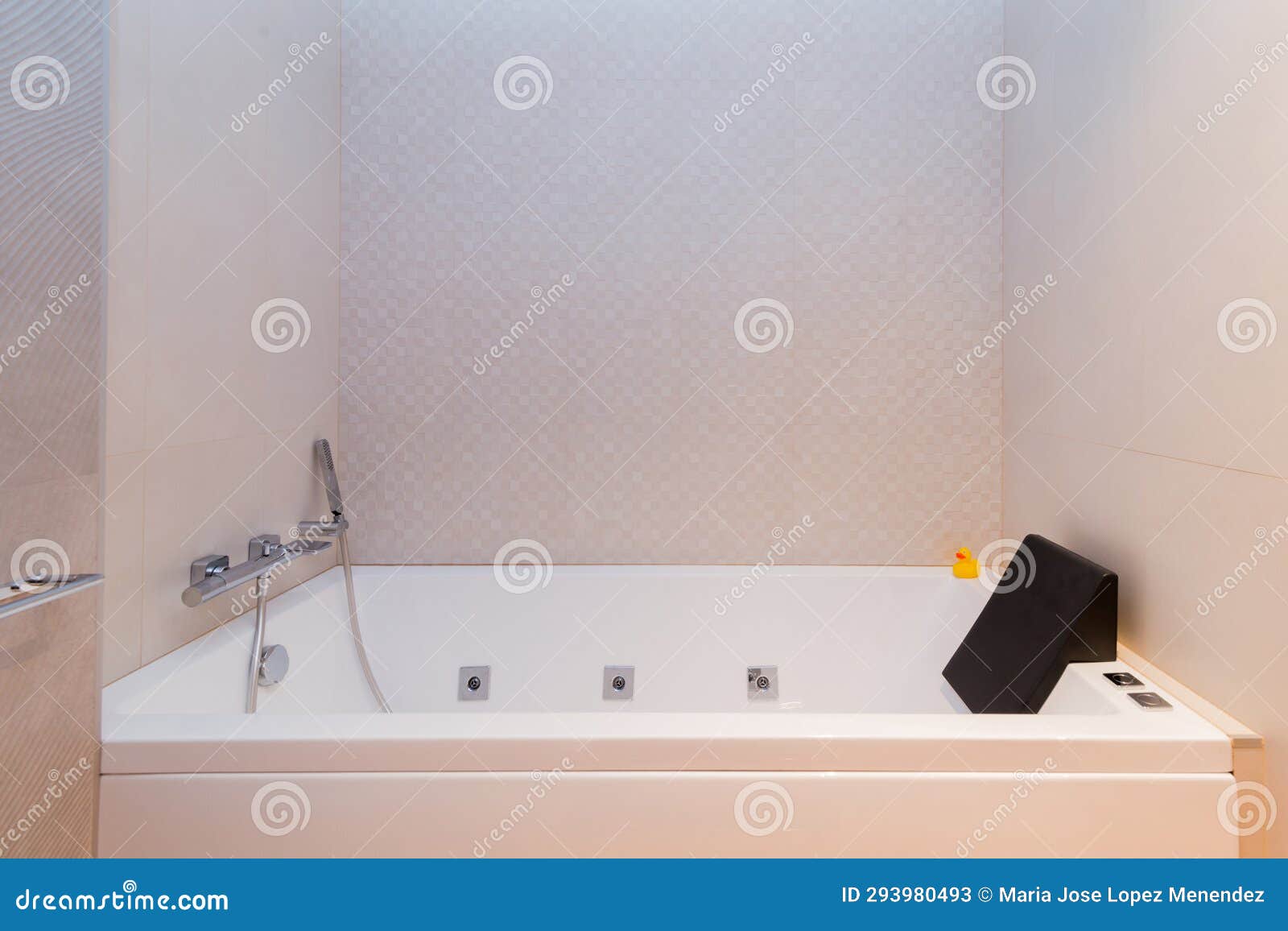 Empty Whirlpool Bathtub in a Contemporary Apartment Stock Image - Image ...