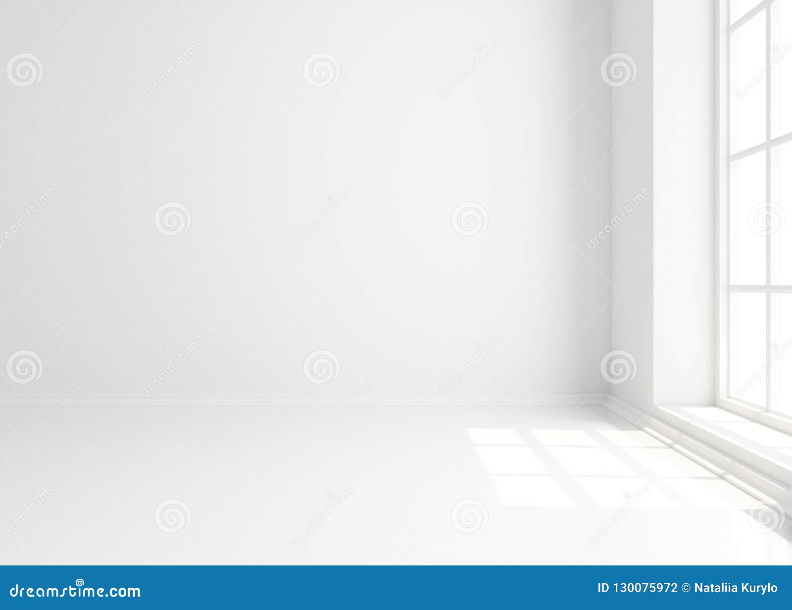 Empty White Background with Window. Mockup, Template Stock Illustration ...