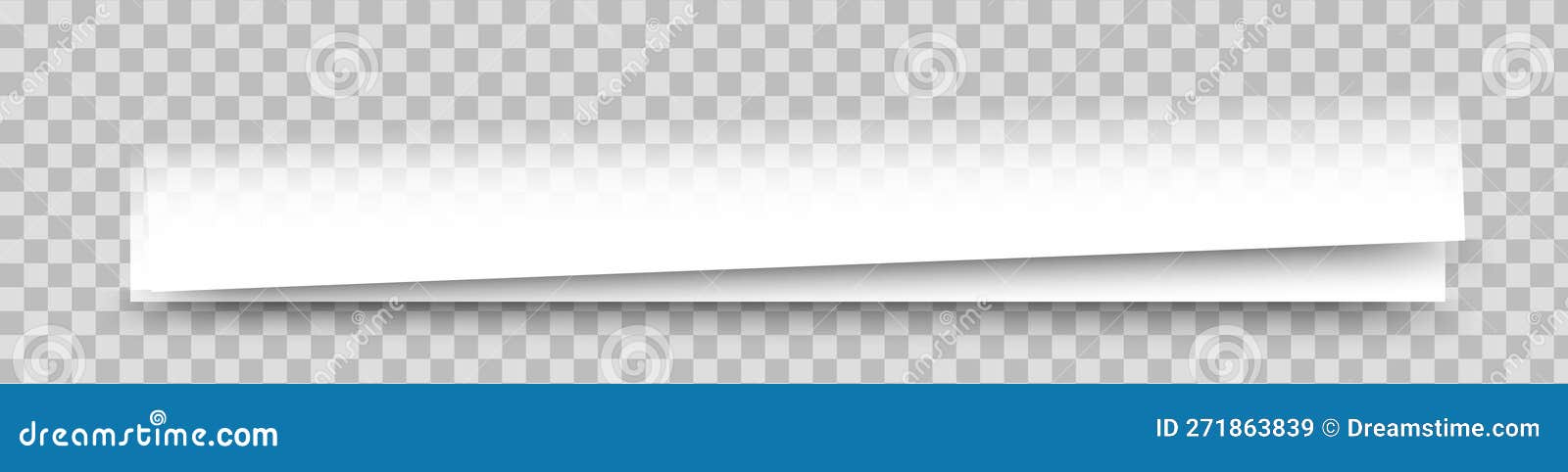 Empty White Banners With Shadow. Paper Blurb Banner. Web Vector Header. Interface With Gray ...