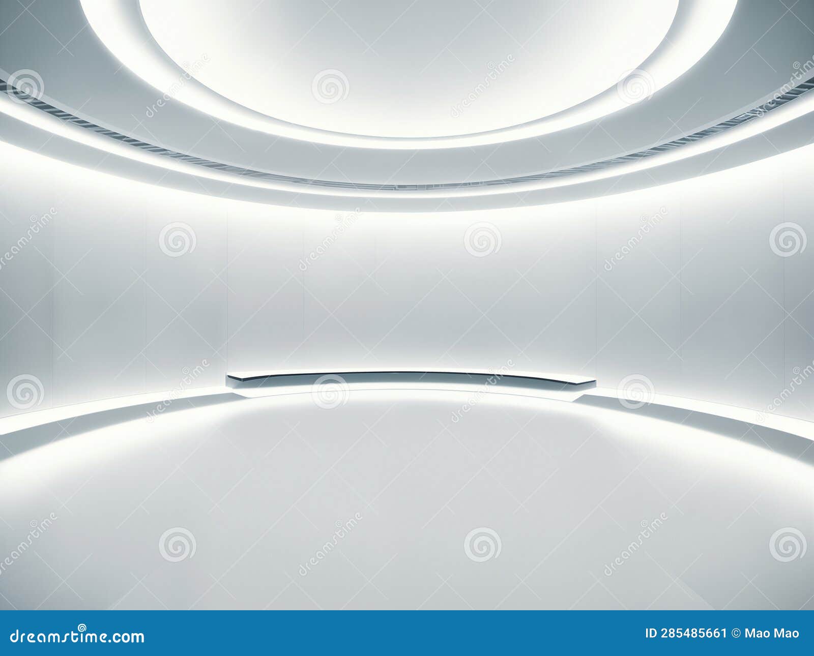 Empty White Big Open Industrial Hall 3d Render Illustration Stock ...