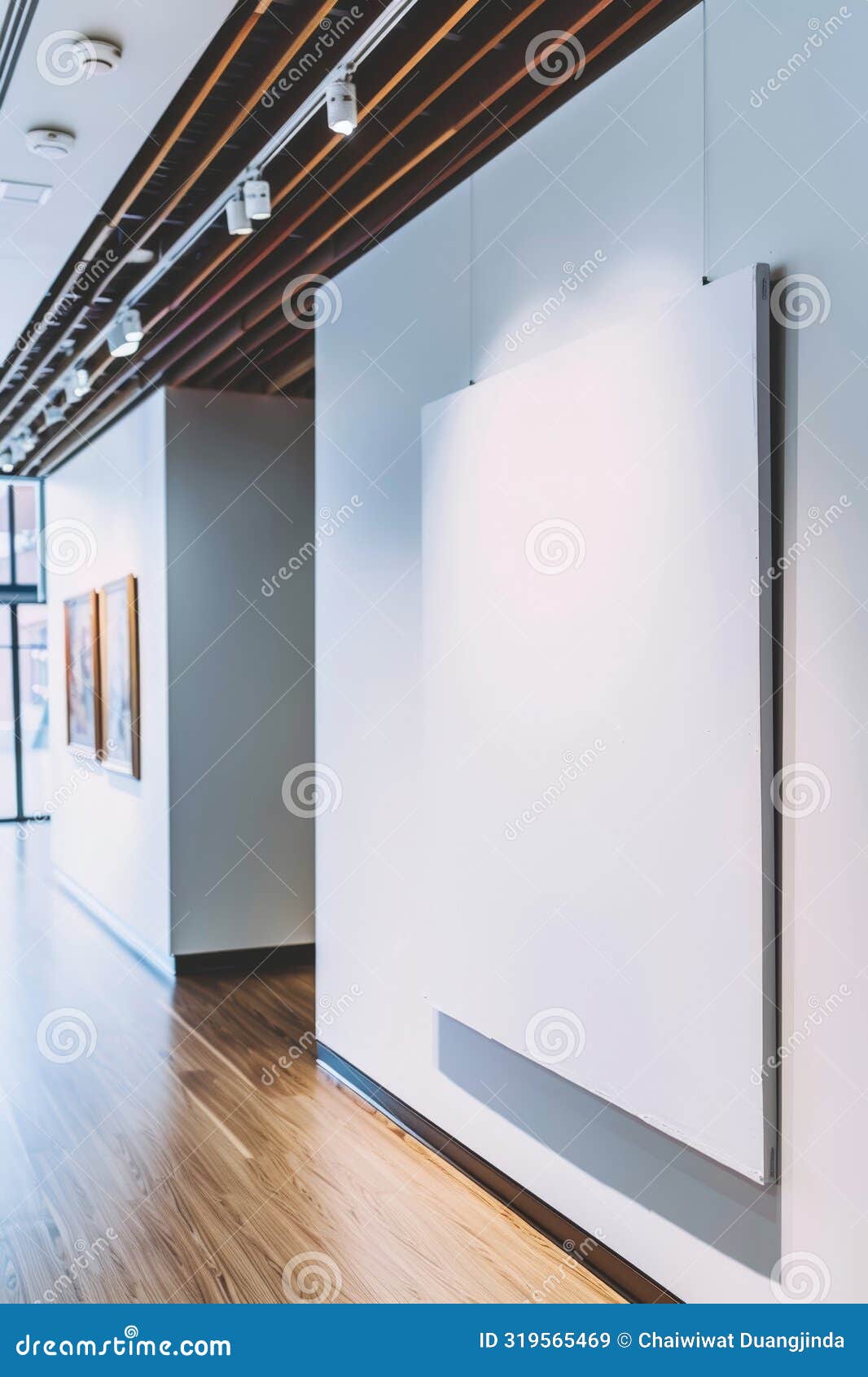 An Empty White Blank Wall in an Art Gallery AI Generated Stock ...
