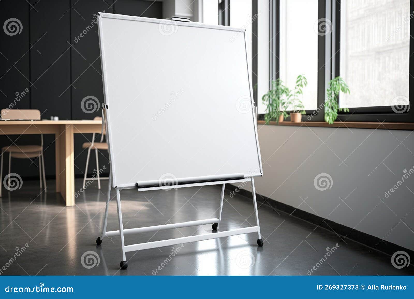 Empty White Board in a Modern Office for Displaying Information ...