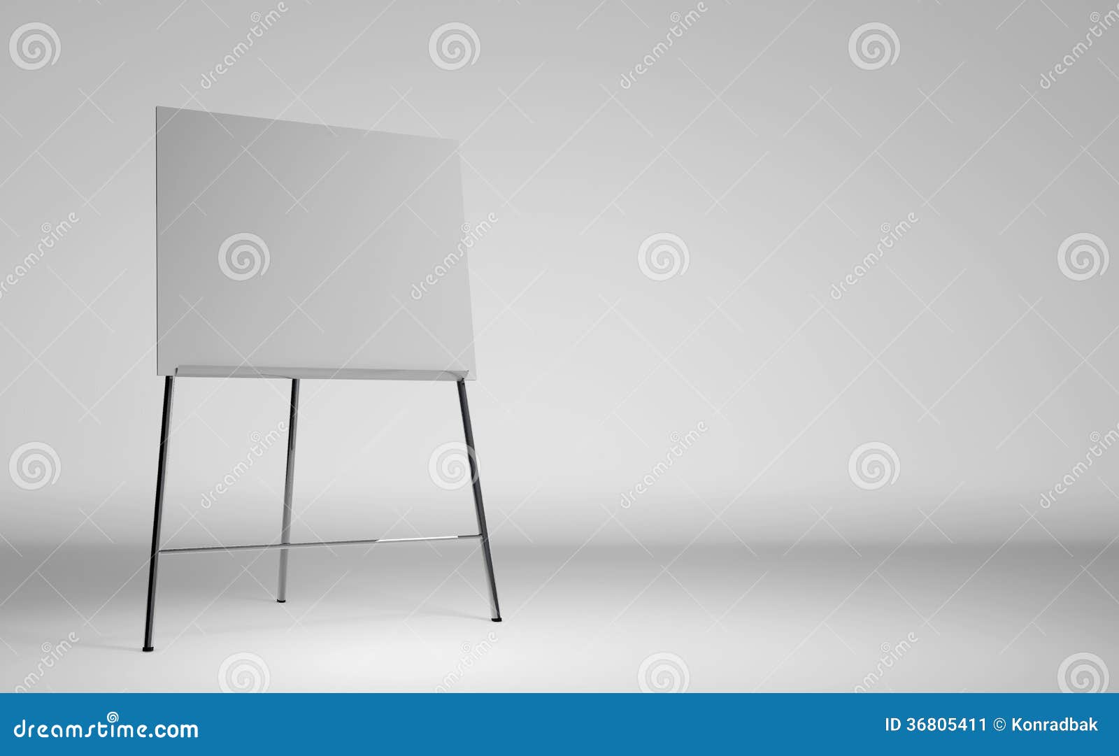 Empty White Board Over the White Background Stock Illustration ...